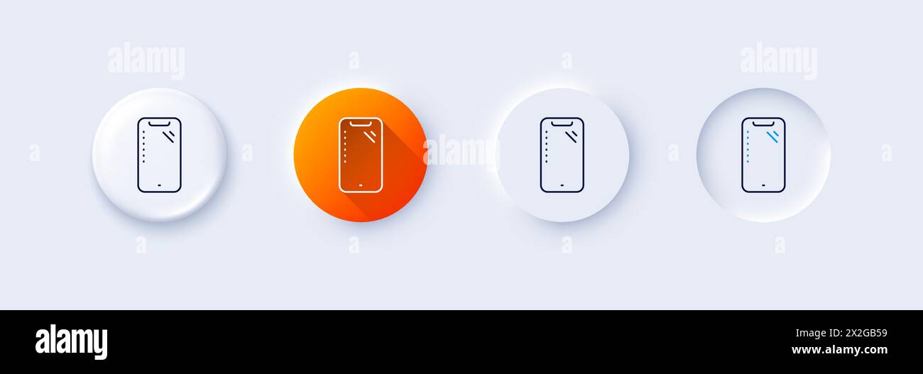 Smartphone line icon. Phone sign. Mobile device. Line icons. Vector ...