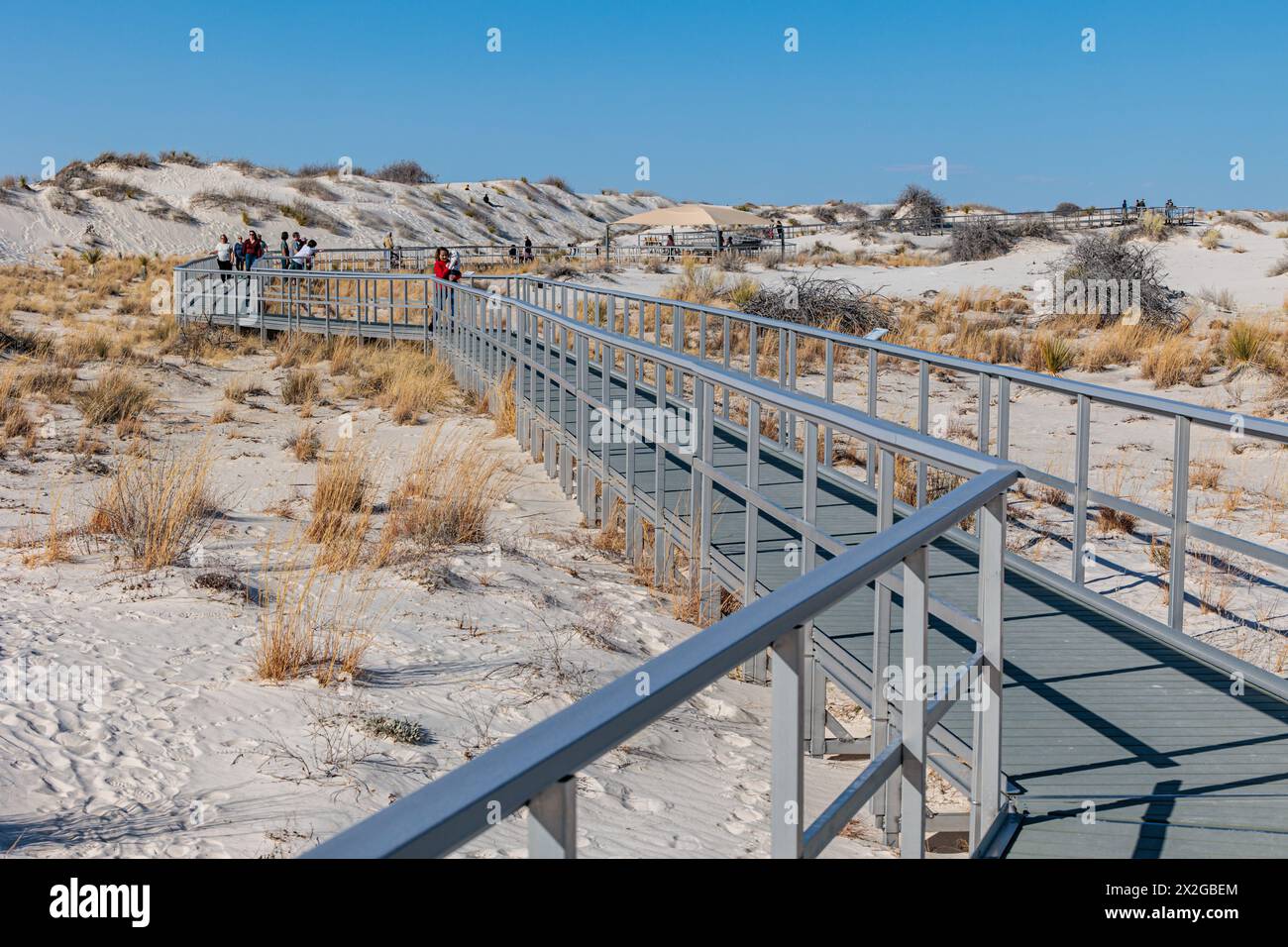Gypsum dunefields at White Sands National Monument located within the ...