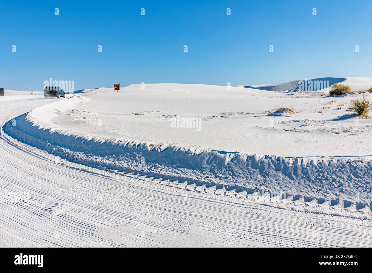 Gypsum dunefields at White Sands National Monument located within the ...