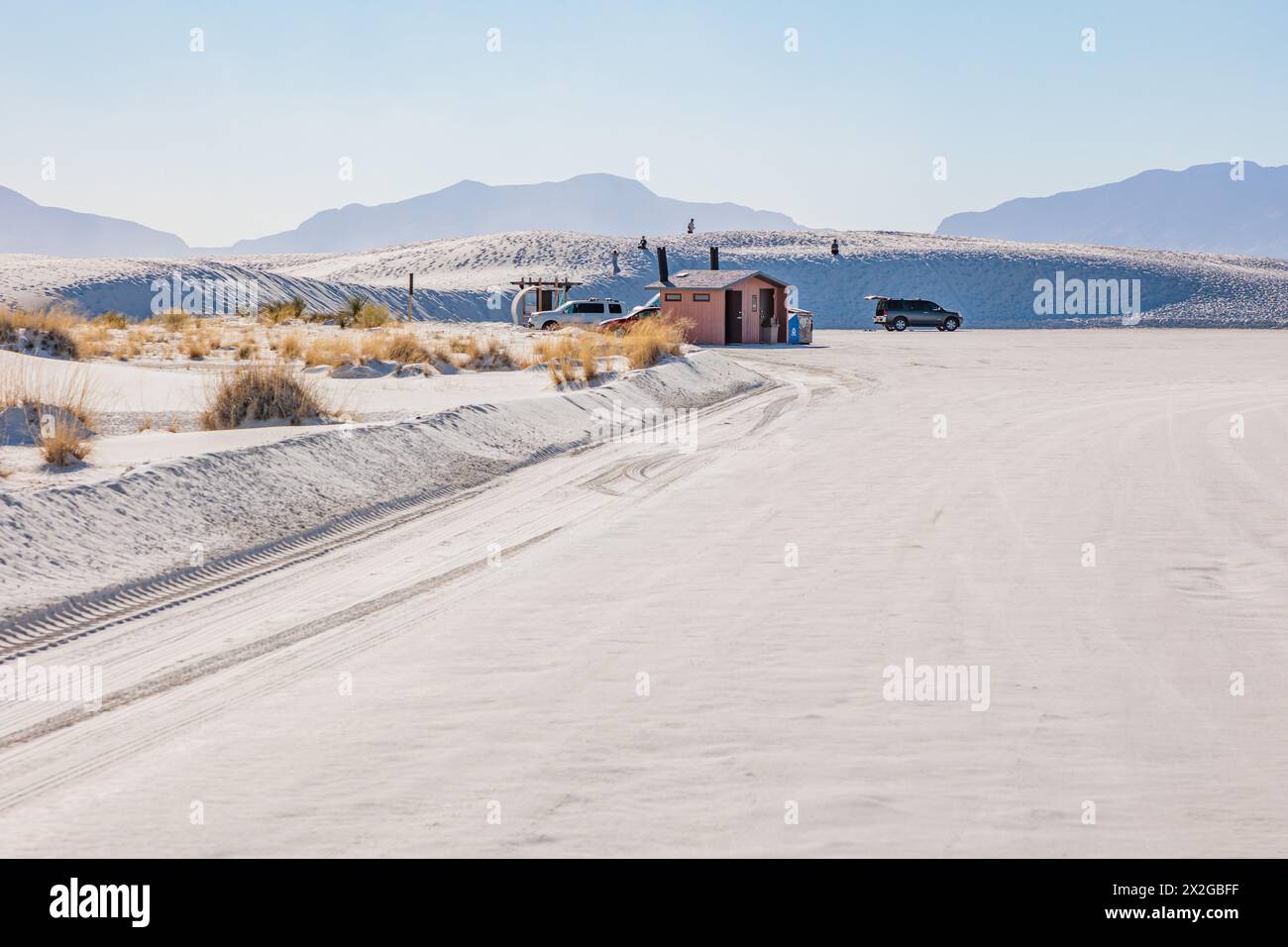 Gypsum dunefields at White Sands National Monument located within the ...