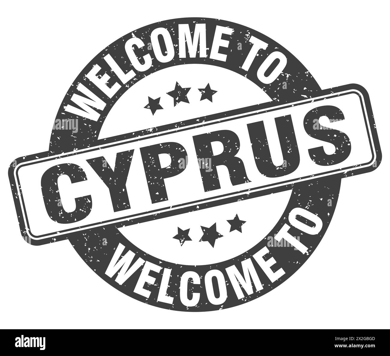 Welcome to Cyprus stamp. Cyprus round sign isolated on white background ...