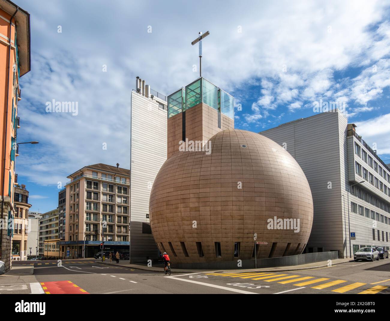 Geneva, Switzerland - April 5, 2024: Modern architecture of the Holy ...