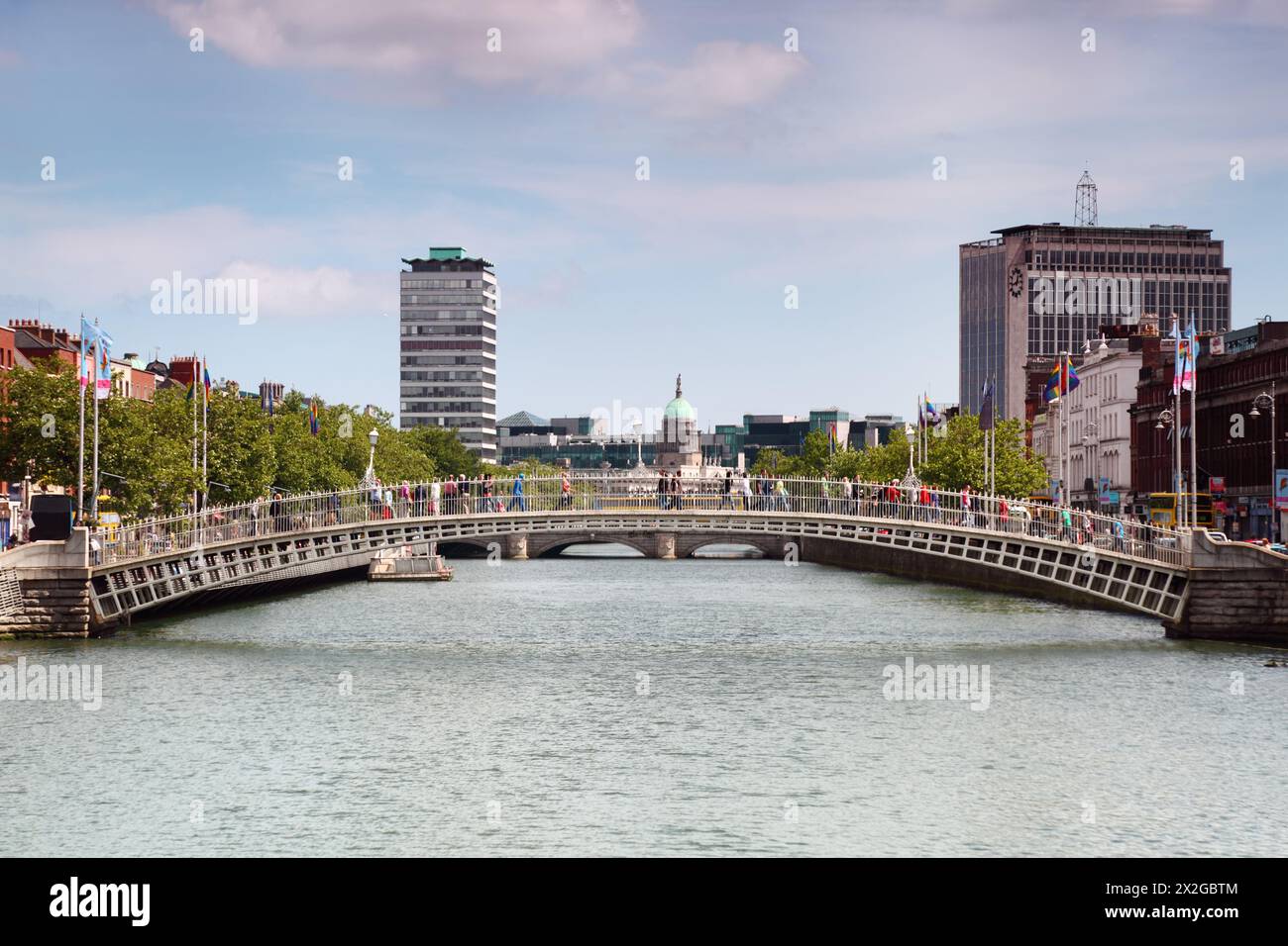 Ha'penny Bridge is pedestrian bridge built in 1816 over River Liffey in ...