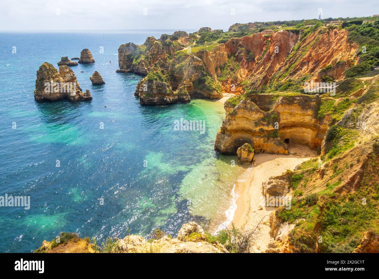 The rugged coastline where cliffs meet the shimmering Atlantic Ocean ...