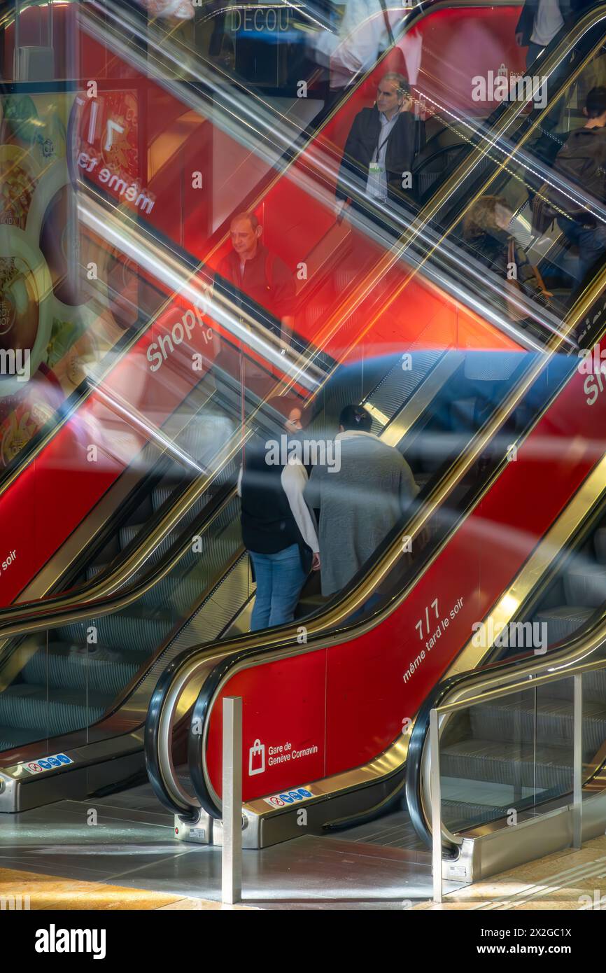 Geneva, Switzerland - April 5, 2024: Shot of Geneva train station ...