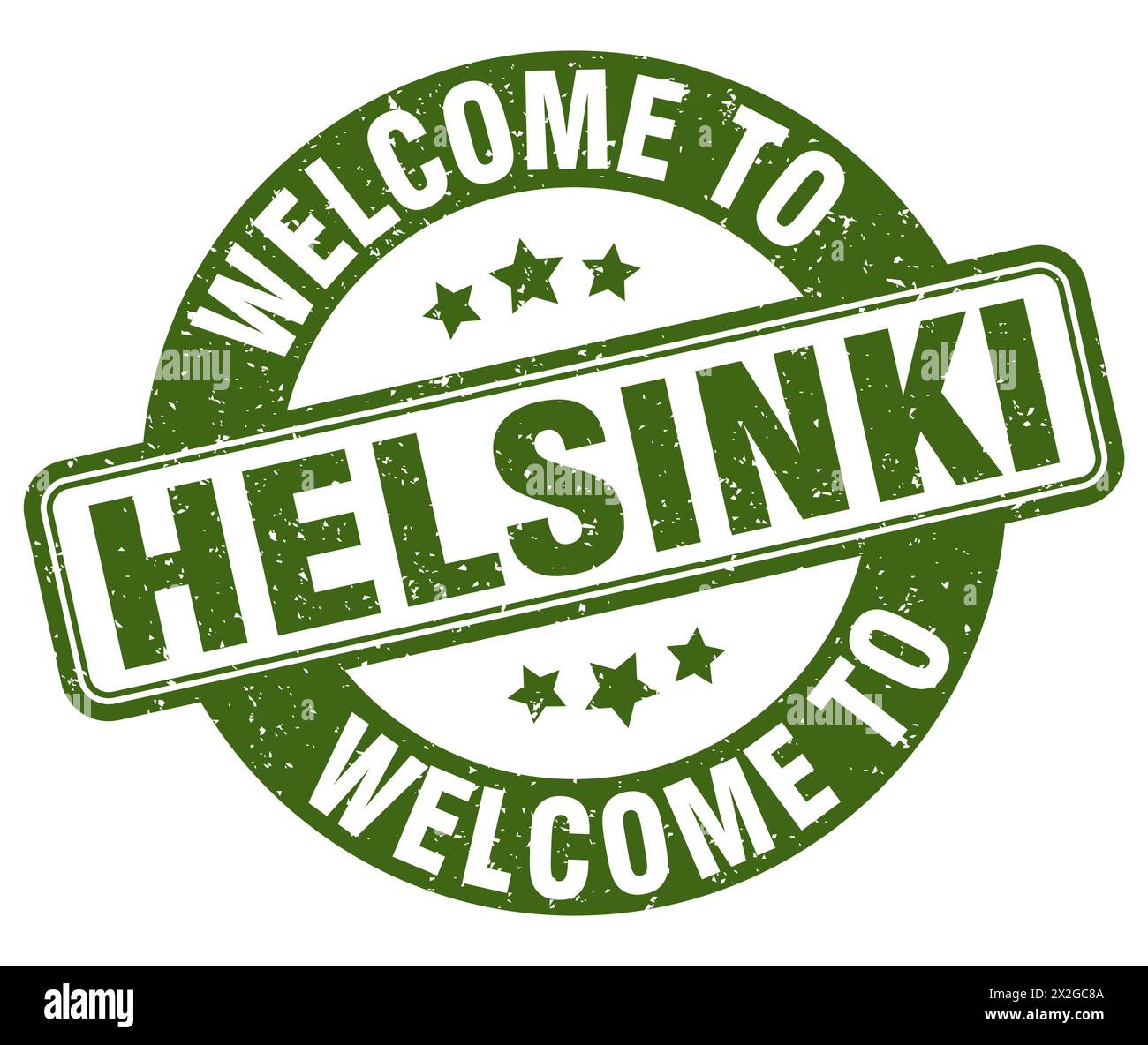 Welcome to Helsinki stamp. Helsinki round sign isolated on white ...