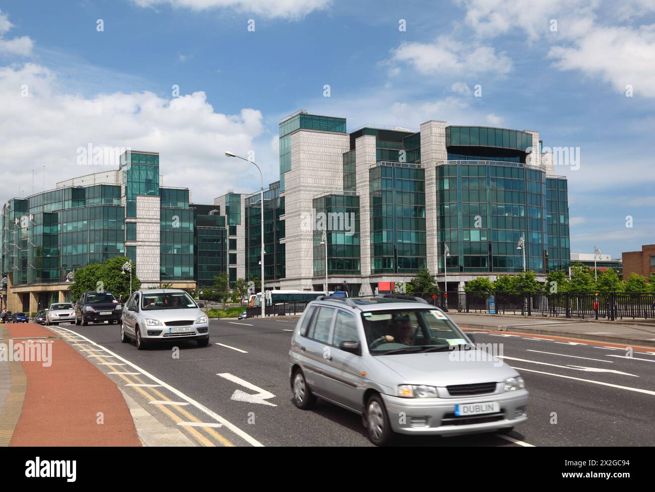 DUBLIN - JUNE 12: Matt Talbot Bridge and International Financial ...