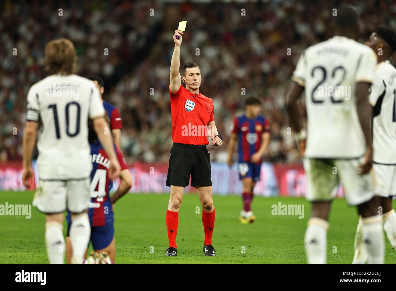 Madrid, Spain. 21st Apr, 2024. Cesar Soto Grado (Referee) Football ...