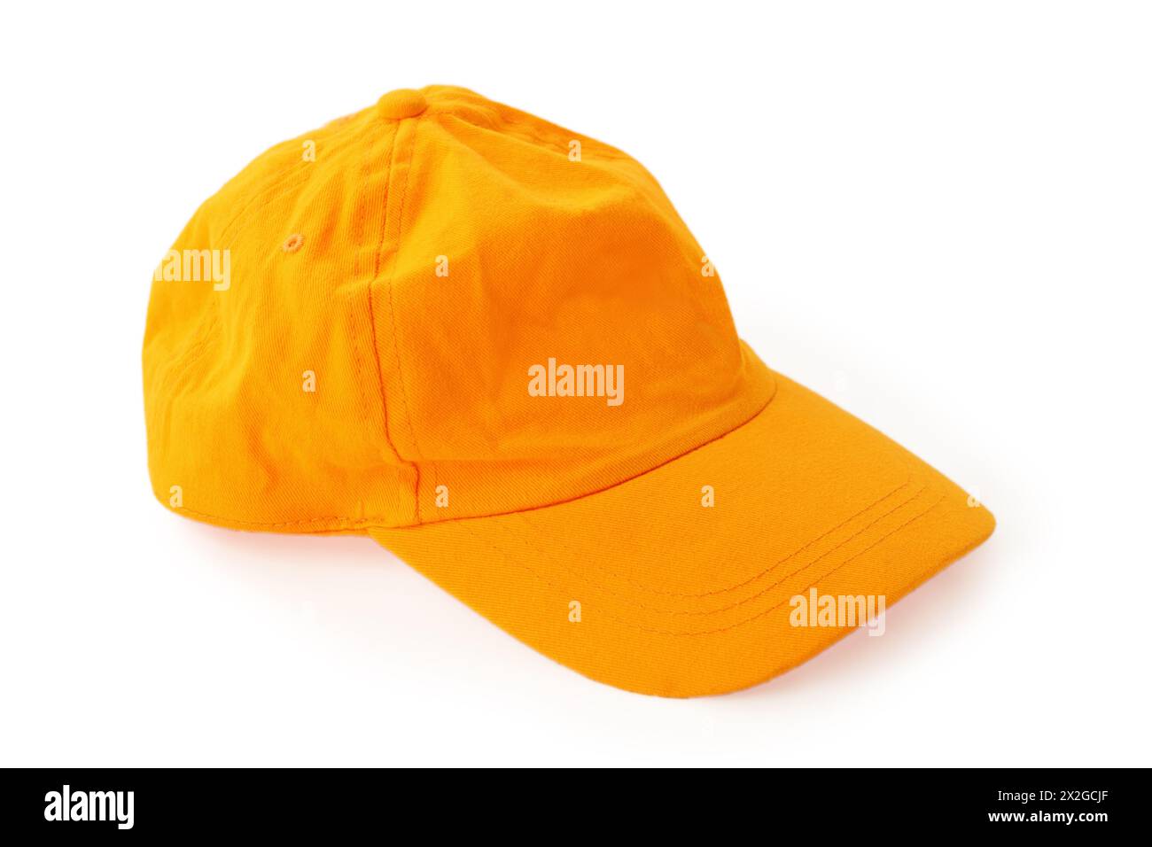 clean new universal orange cap with clipping path on white background ...
