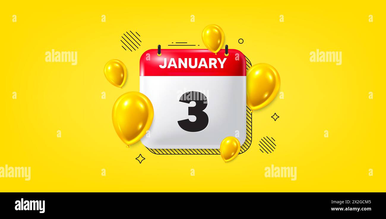 3rd day of the month icon. Event schedule date. Calendar date of ...