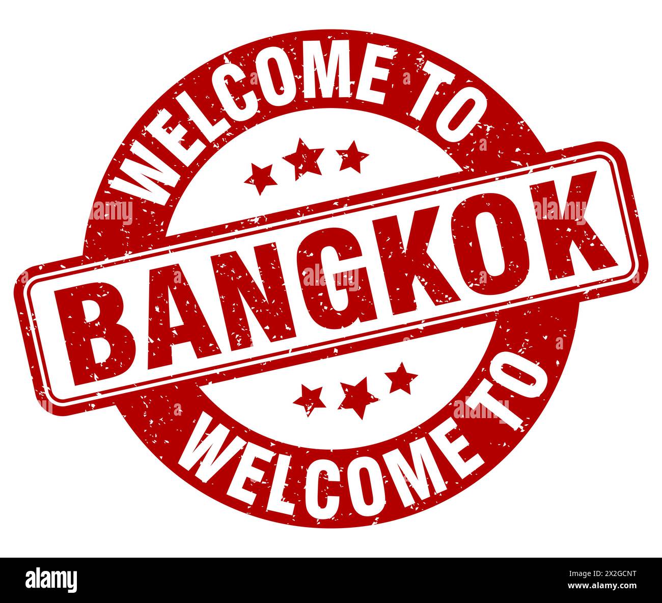 Welcome to Bangkok stamp. Bangkok round sign isolated on white ...
