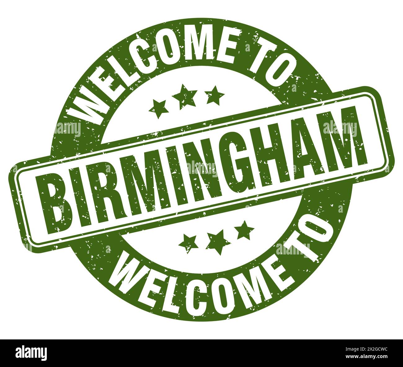 Welcome to Birmingham stamp. Birmingham round sign isolated on white ...