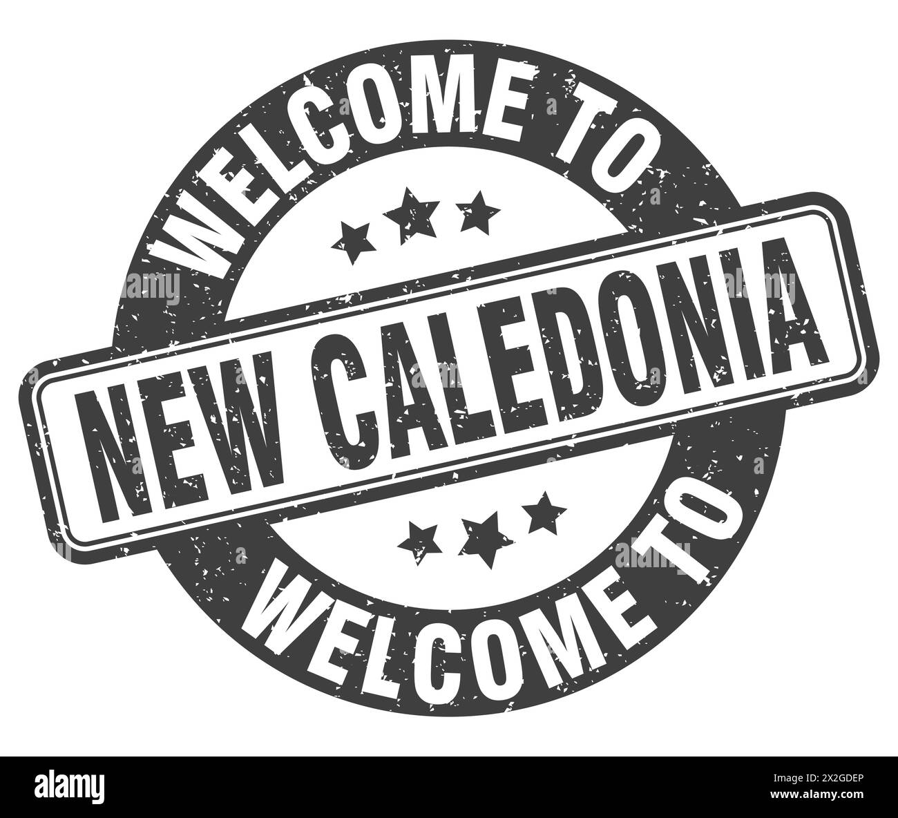 Welcome to New Caledonia stamp. New Caledonia round sign isolated on ...