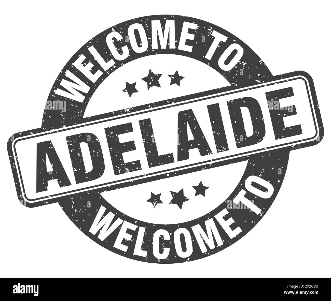 Welcome to Adelaide stamp. Adelaide round sign isolated on white ...