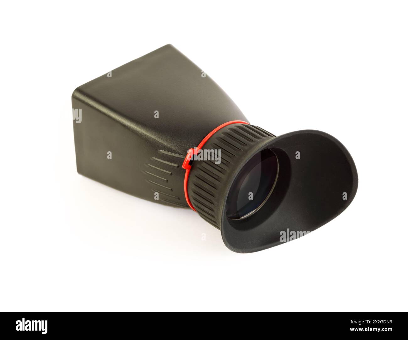 black viewfinder LCD for professional camera isolated on white Stock ...