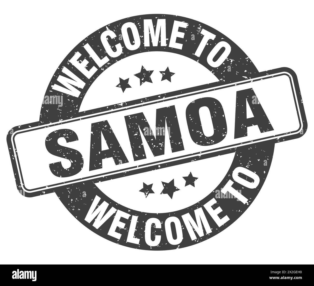 Welcome to Samoa stamp. Samoa round sign isolated on white background ...