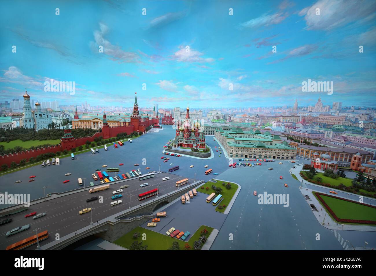 MOSCOW - JANUARY 7: Diorama "Moscow - capital of USSR" on January 7 ...