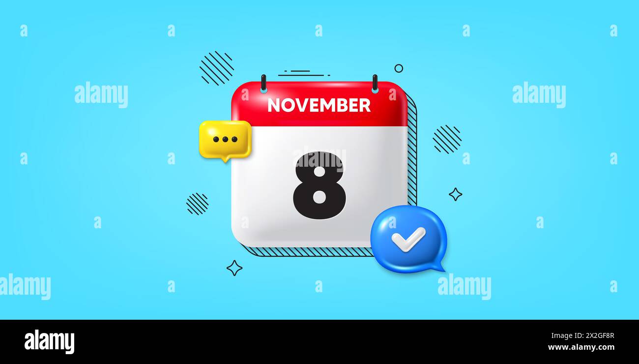 8th day of the month icon. Event schedule date. Calendar date of ...