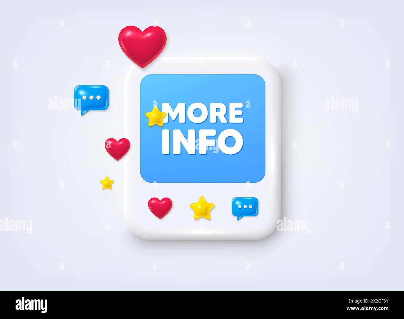 More info symbol. Navigation sign. Social media post 3d frame. Vector ...