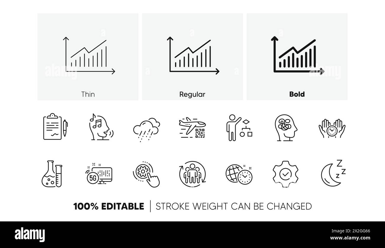 Teamwork, Voicemail and Execute line icons. For web app, printing. Line icons. Vector Stock ...