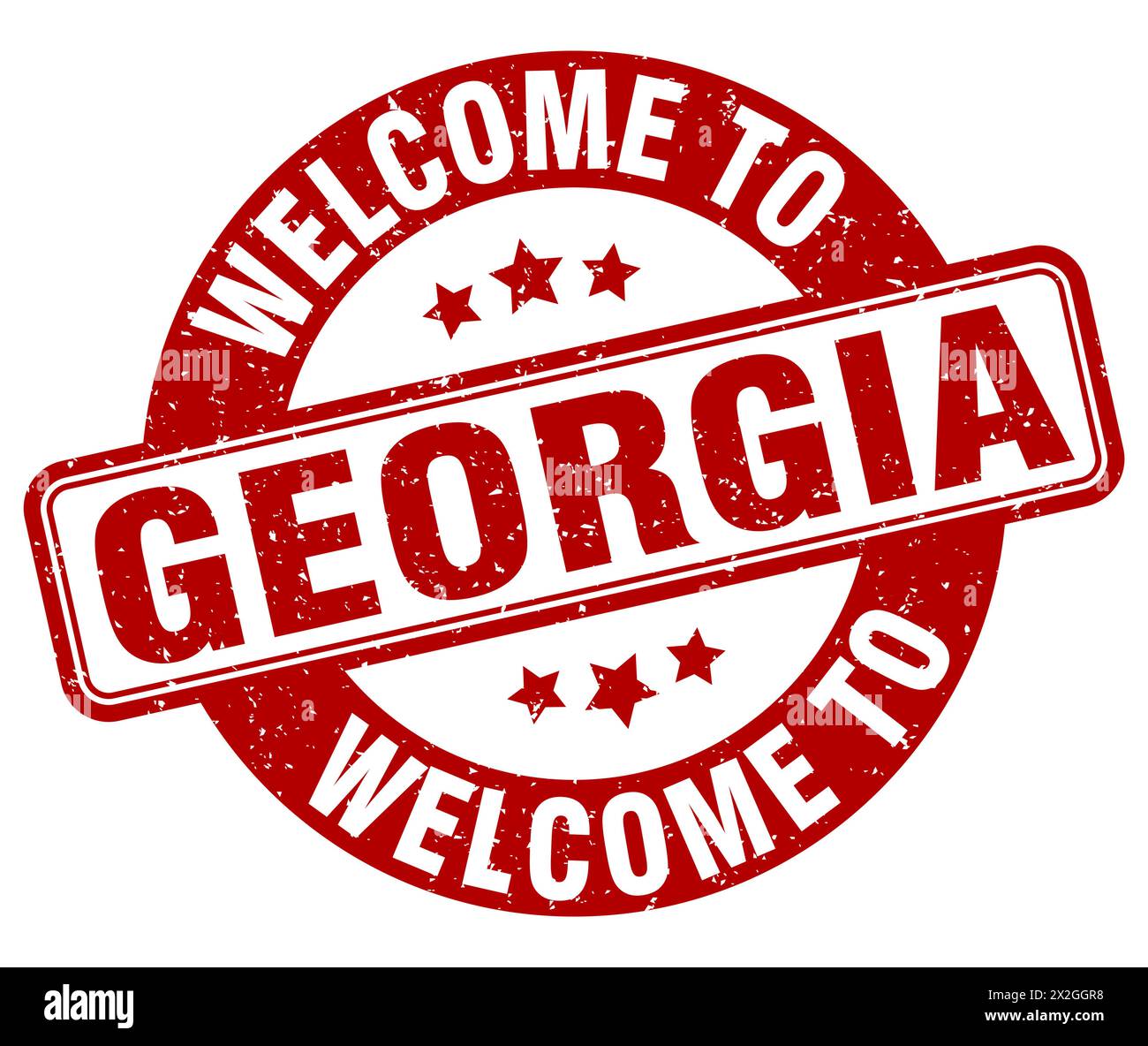 Welcome to Georgia stamp. Georgia round sign isolated on white ...