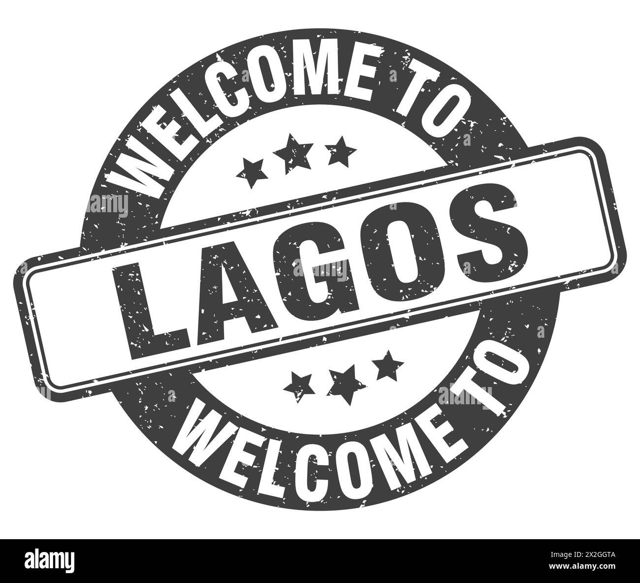 Welcome to Lagos stamp. Lagos round sign isolated on white background ...