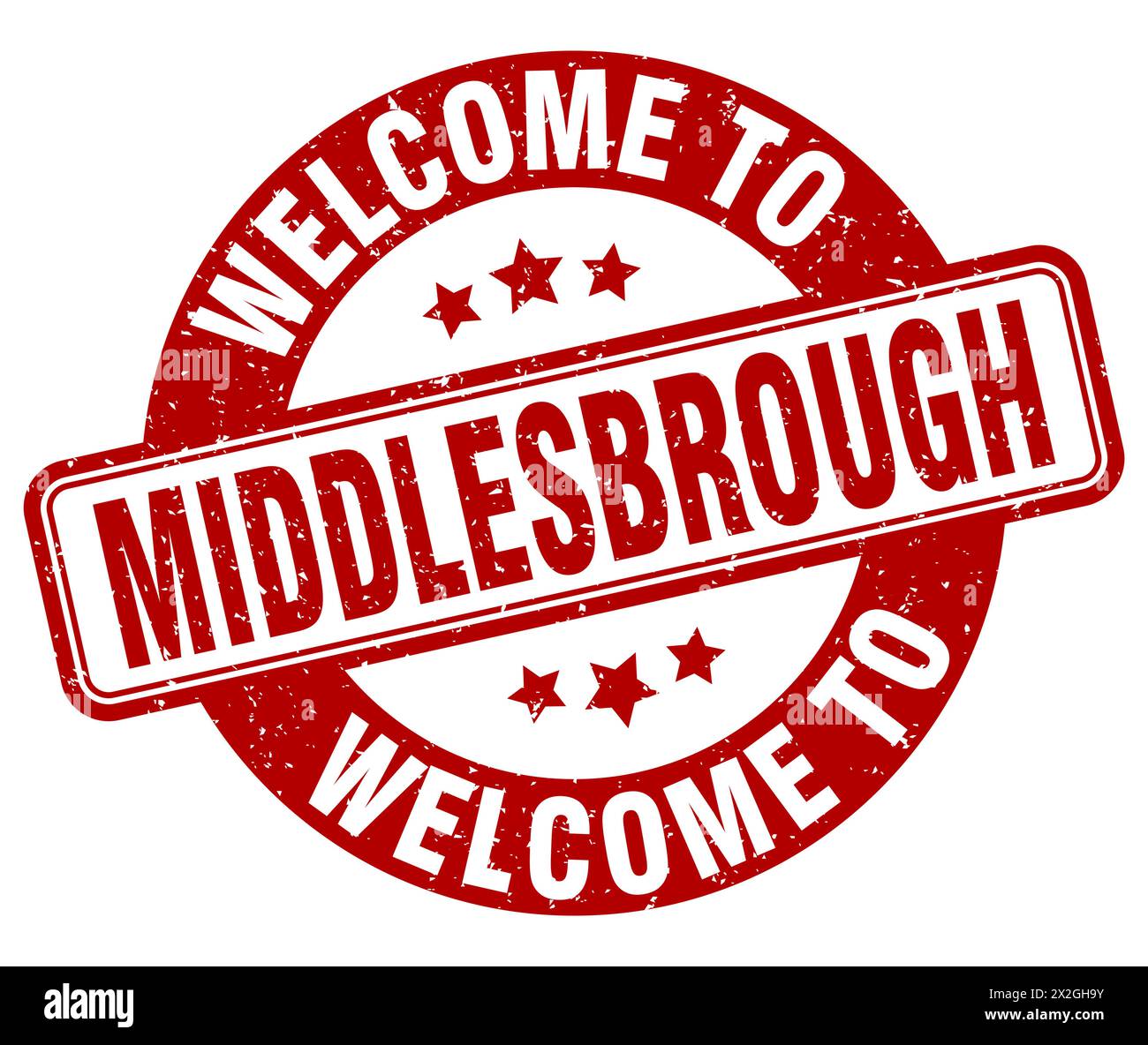 Welcome to Middlesbrough stamp. Middlesbrough round sign isolated on ...
