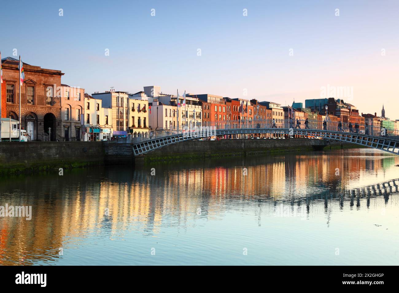Ha'penny Bridge is pedestrian bridge built in 1816 over River Liffey in ...