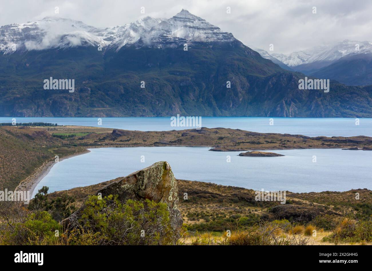 Beautiful mountain landscapes in General Carrera Lake, Carretera ...