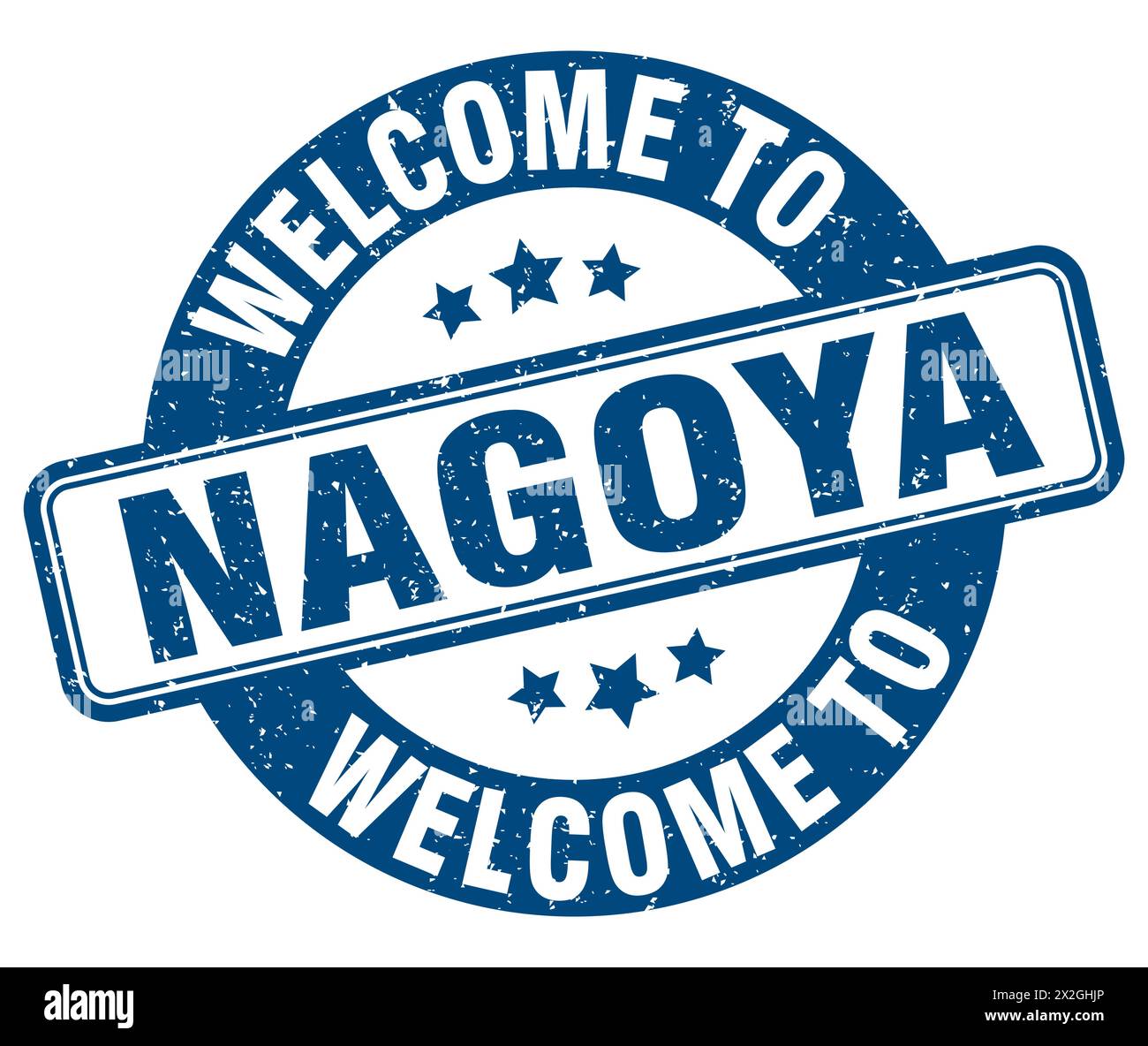 Welcome to Nagoya stamp. Nagoya round sign isolated on white background ...