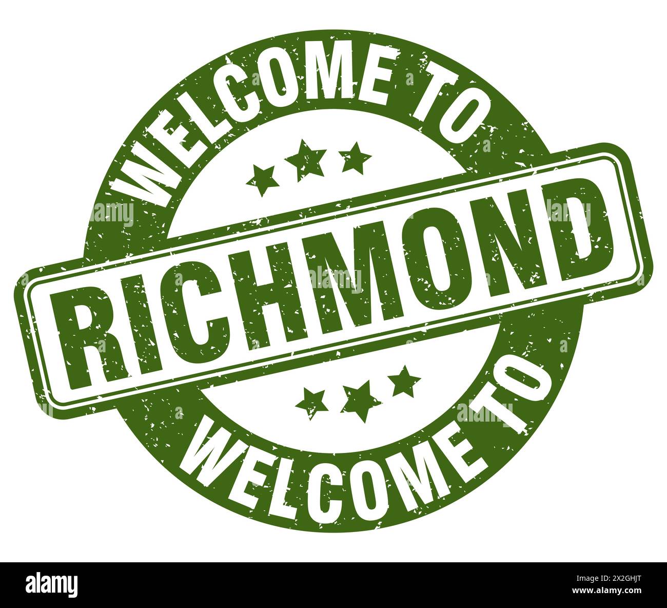 Welcome to Richmond stamp. Richmond round sign isolated on white ...