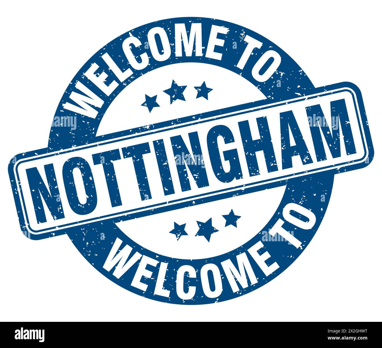 Welcome to Nottingham stamp. Nottingham round sign isolated on white ...