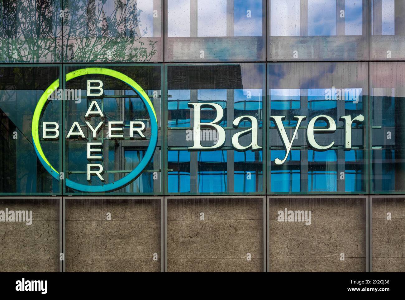 Basel, Switzerland - April 20, 2024: Bayer AG is a German multinational ...