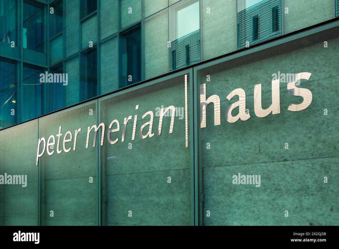 Basel, Switzerland - April 20, 2024: The Peter Merian Haus is a modern ...