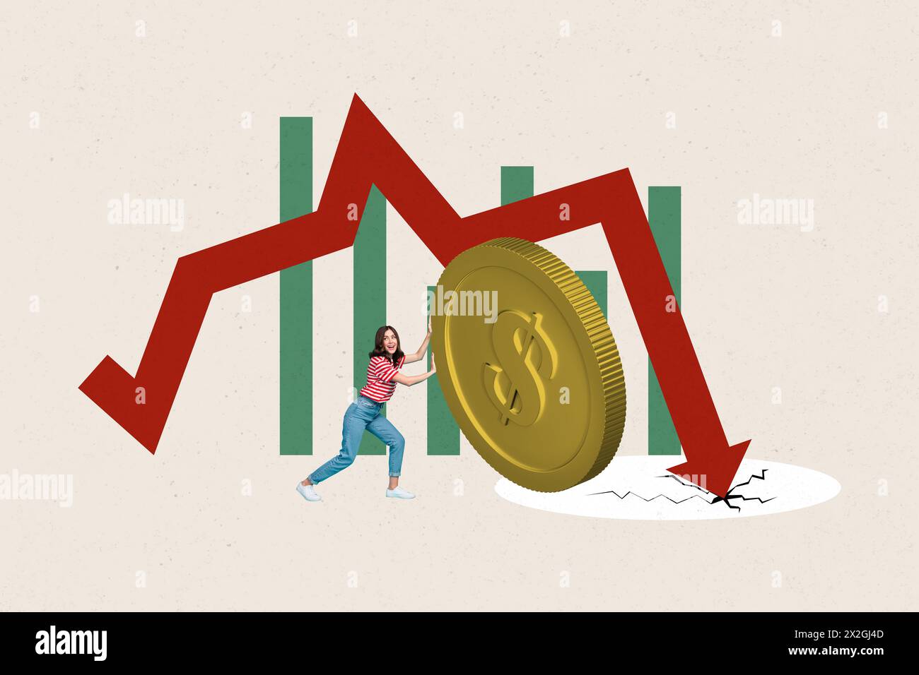 Sketch image composite trend artwork photo collage of young lady pull ...