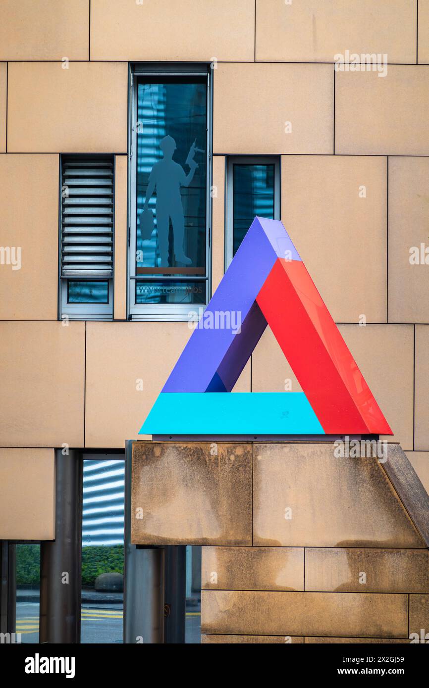 Basel, Switzerland - April 20, 2024: Triangle emblem - symbol - of ...