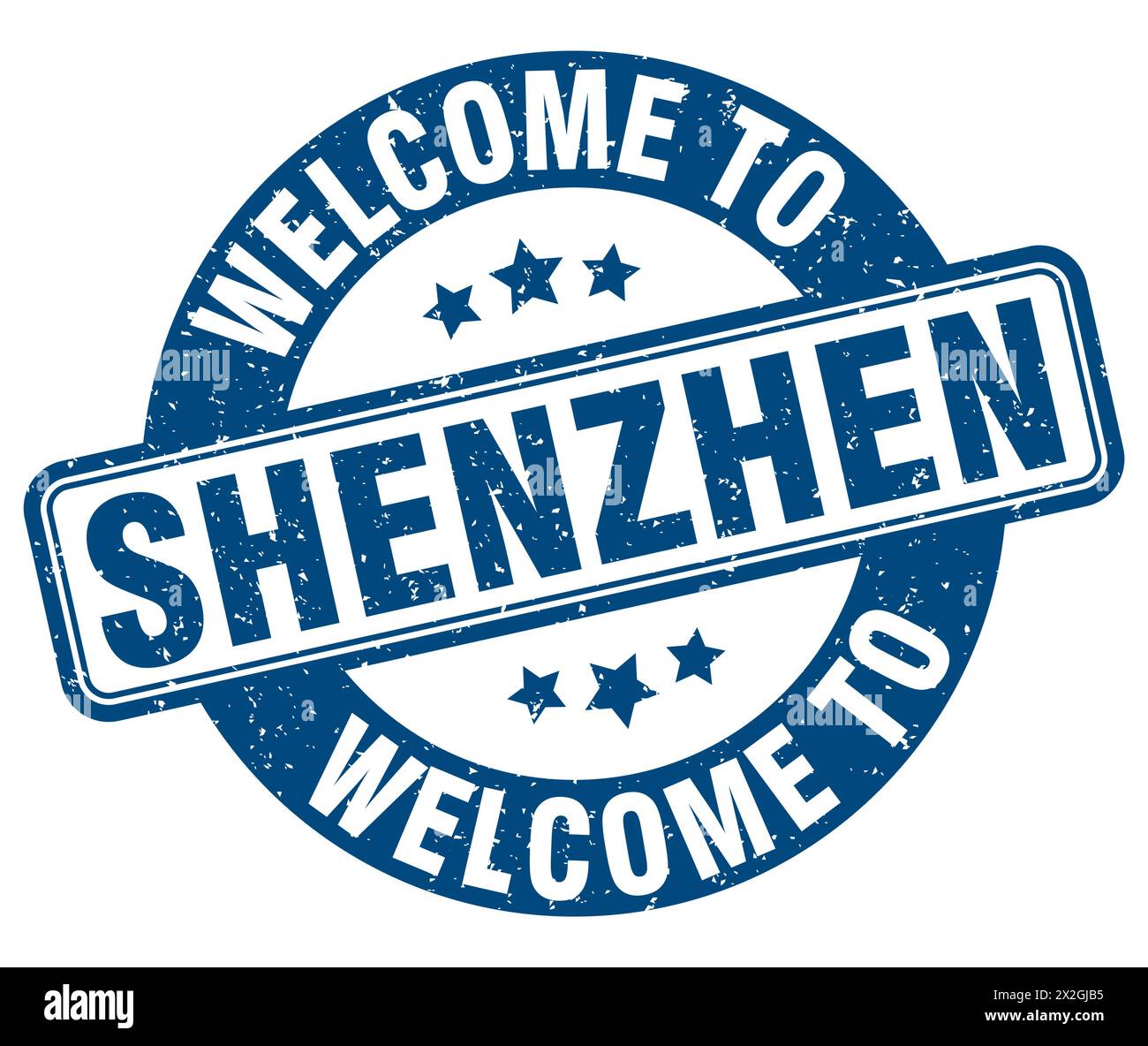 Welcome to Shenzhen stamp. Shenzhen round sign isolated on white ...