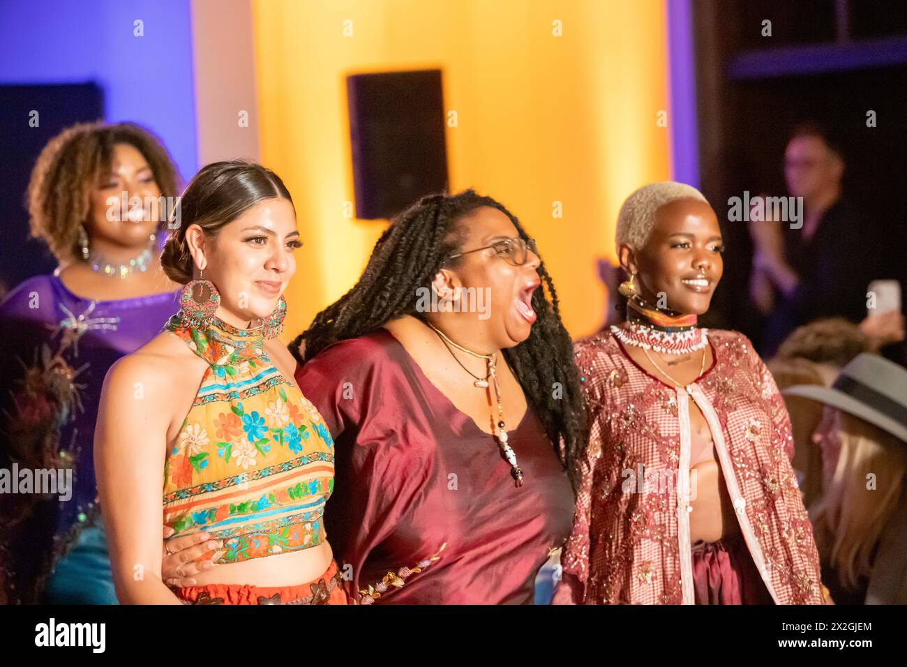 20th April 2024. Designer and models during the 2024 Austin Fashion ...