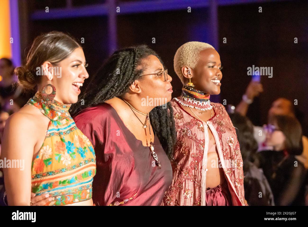 20th April 2024. Designer and models during the 2024 Austin Fashion ...