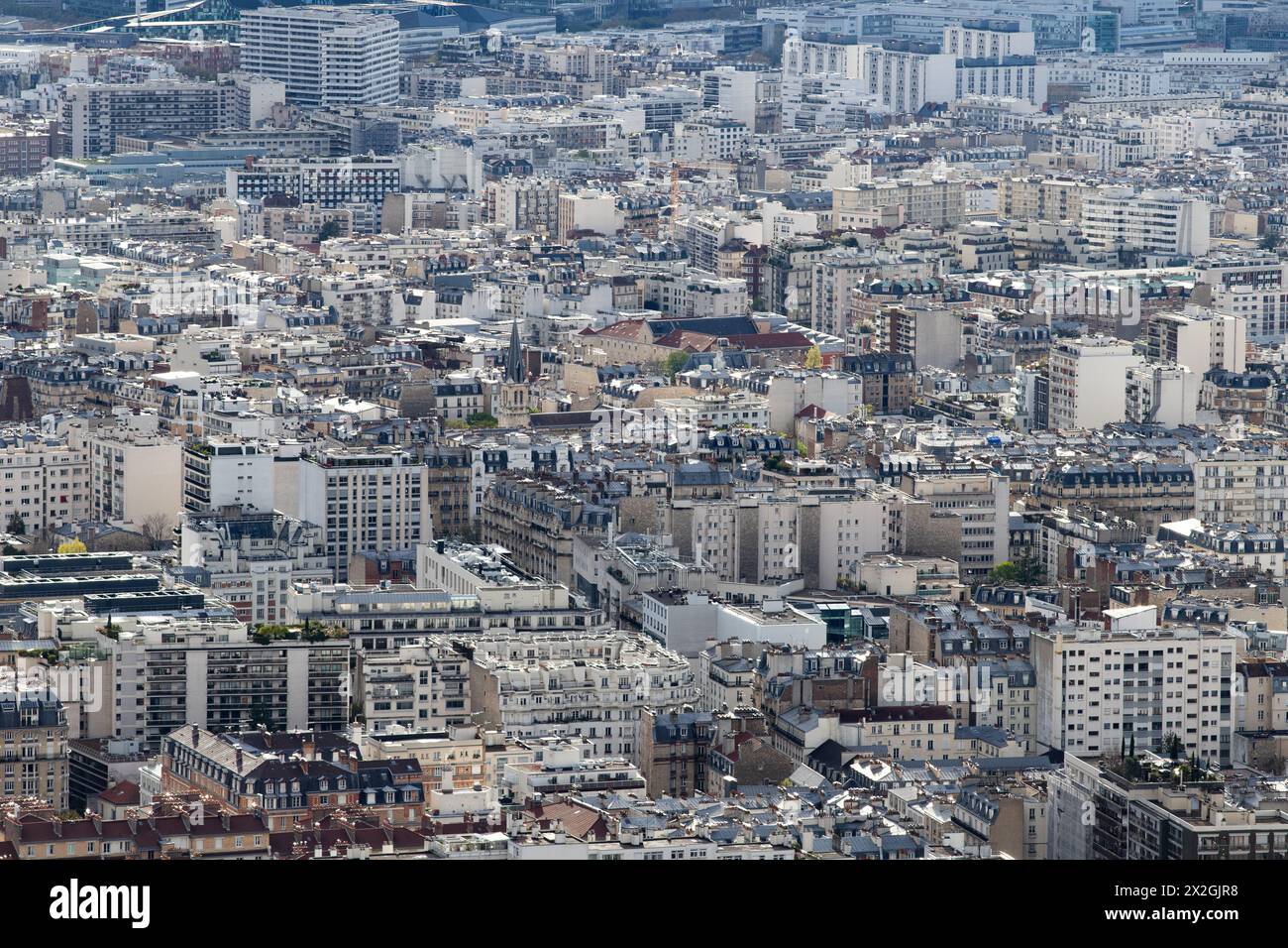 earial view over Paris, France Stock Photo - Alamy