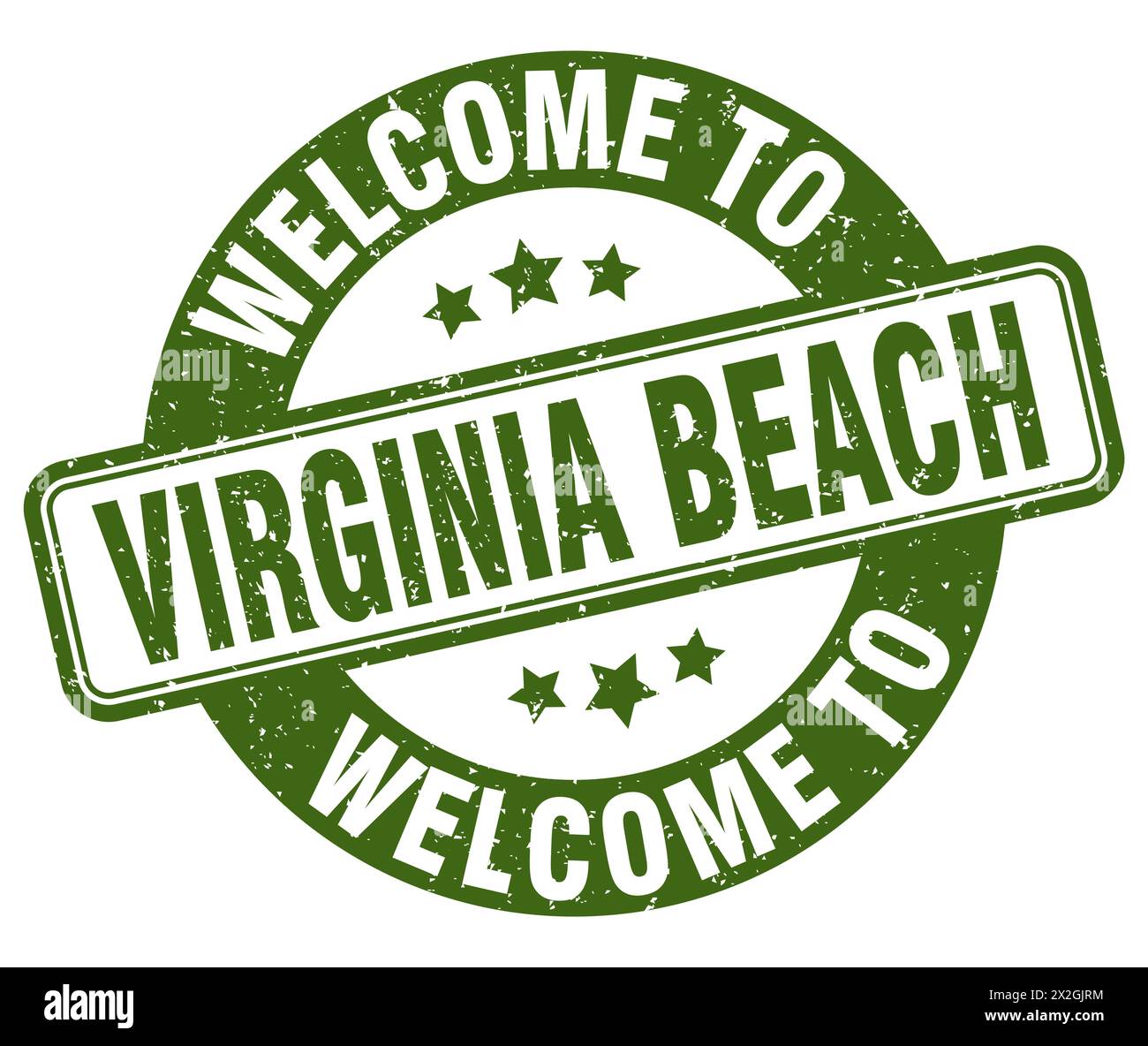Welcome to Virginia Beach stamp. Virginia Beach round sign isolated on ...