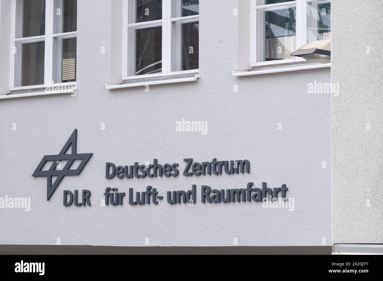 German Aerospace Center company building, DLR logo, Germany's research ...