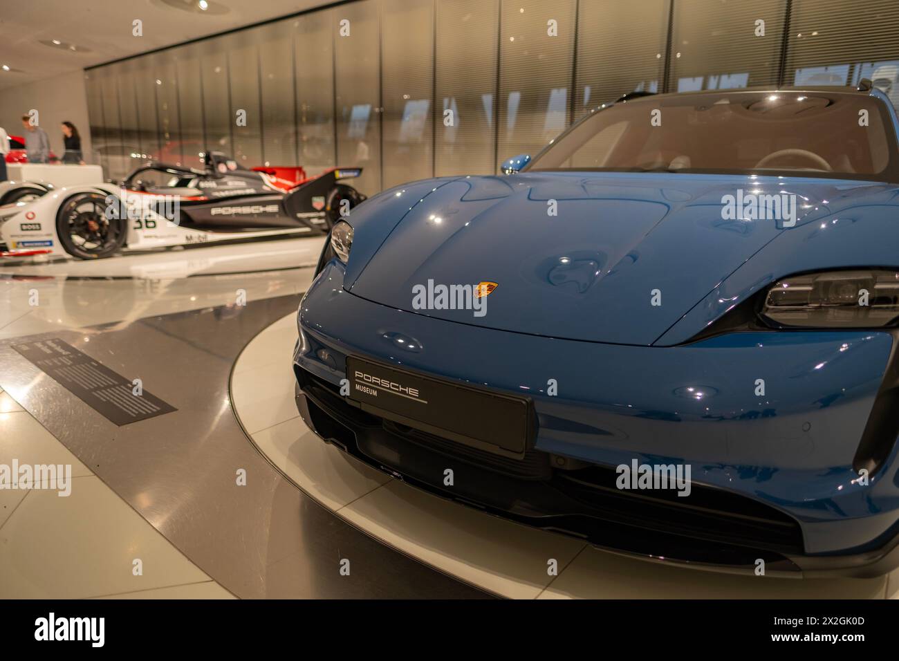 blue Porsche Taycan 4 Cross Turismo Electric Vehicle, battery-electric ...