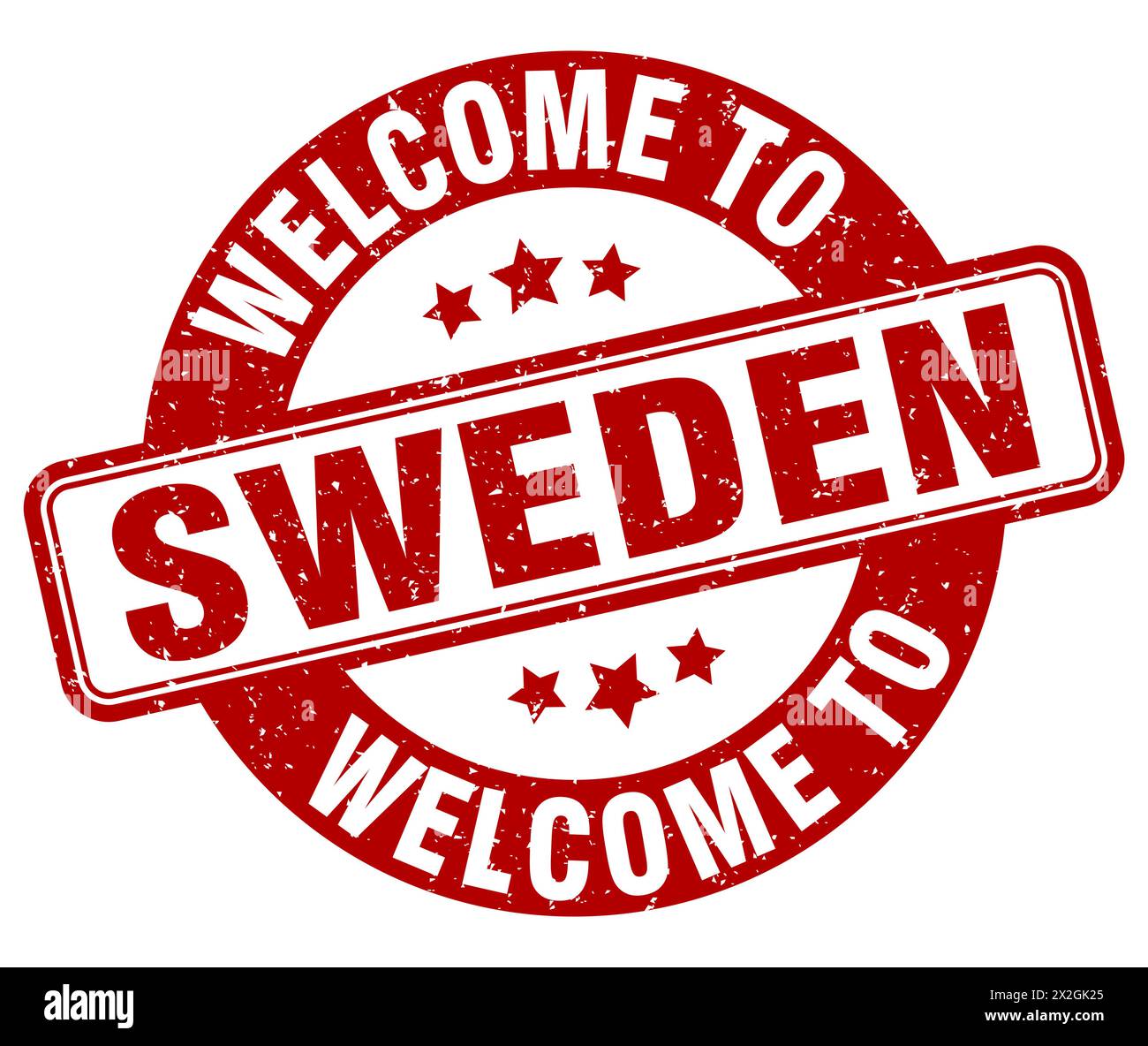 Welcome to Sweden stamp. Sweden round sign isolated on white background ...