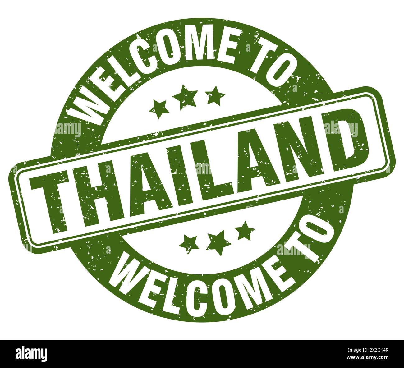 Welcome to Thailand stamp. Thailand round sign isolated on white ...