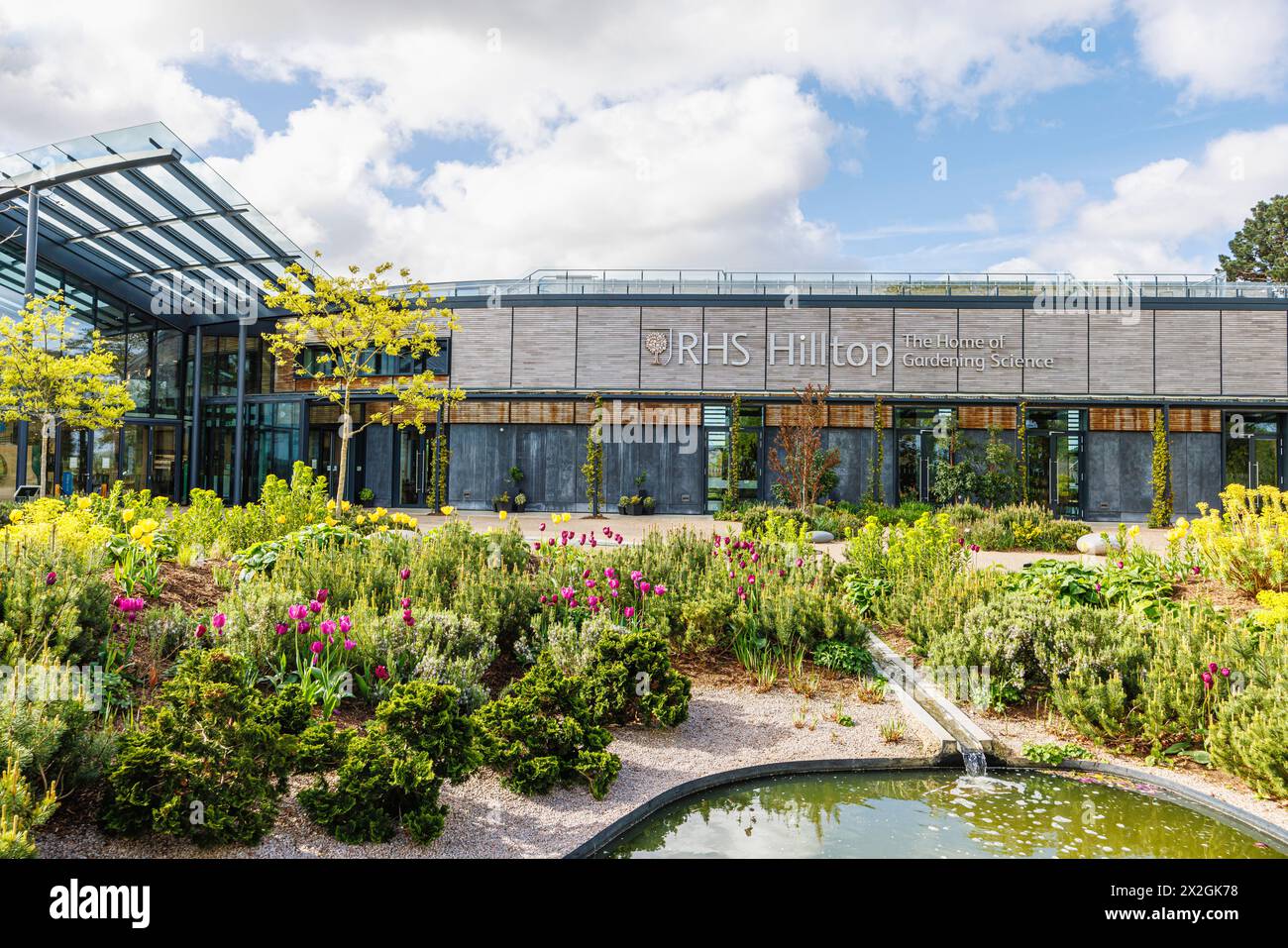 RHS Hilltop and its name and logo 'The Home of Gardening Science' at ...