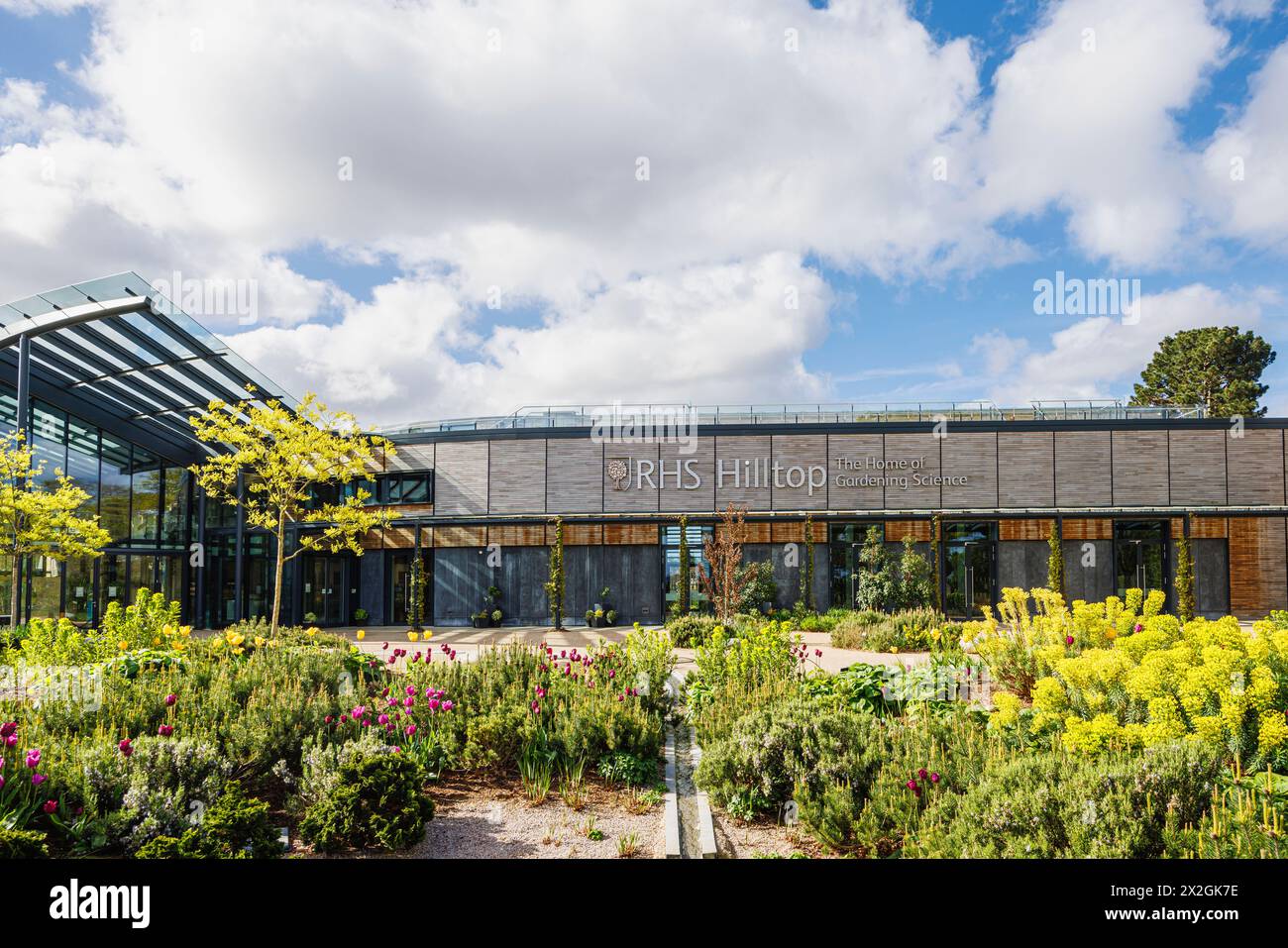 RHS Hilltop and its name and logo 'The Home of Gardening Science' at ...