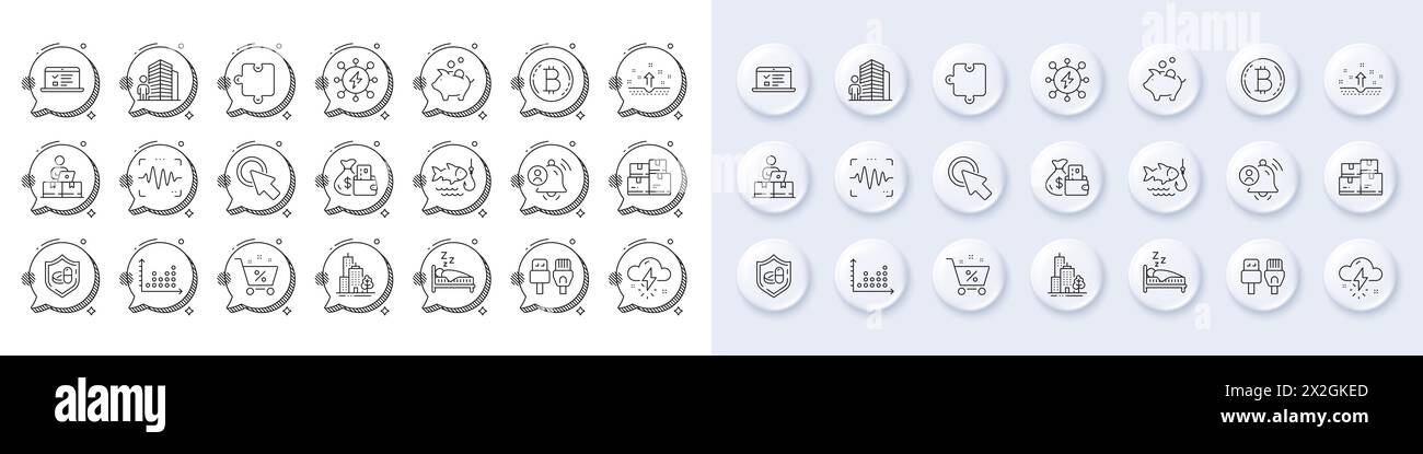 Change money, Voice wave and Bitcoin line icons. For web app, printing. Line icons. Vector Stock ...