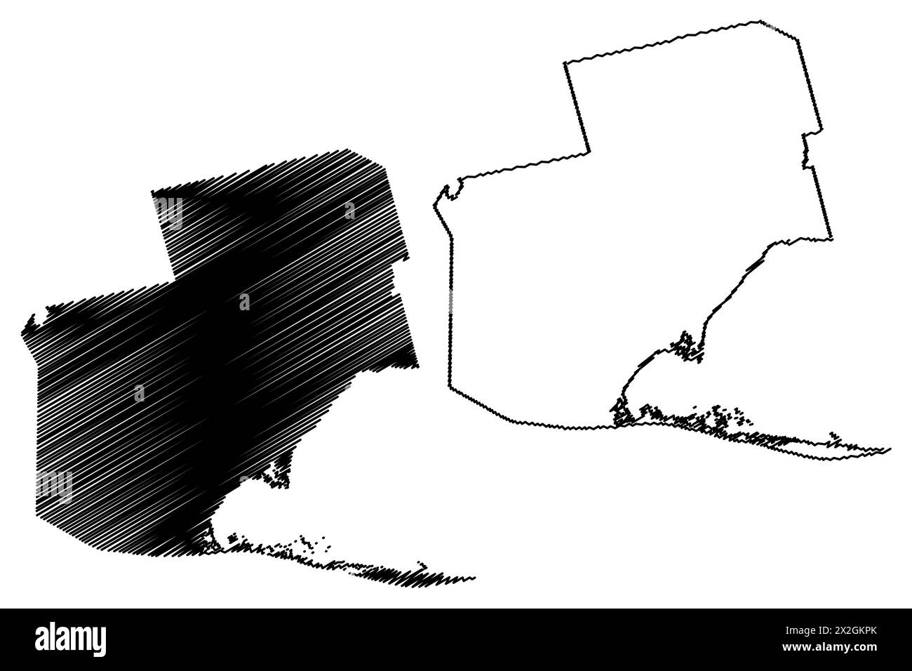 Norfolk County (Canada, Ontario Province, North America) map vector ...