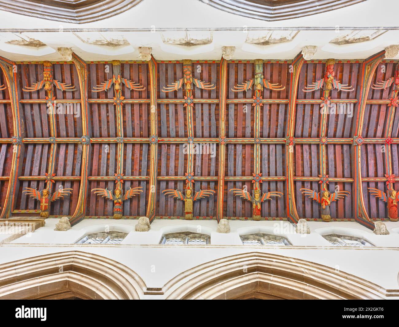 Wooden church roof angels hi-res stock photography and images - Alamy